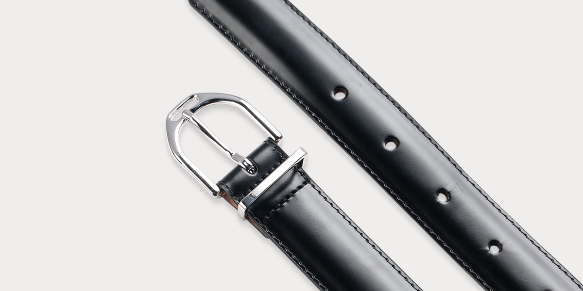 Zaha Leather Belt in Black – Luxury women’s belt made in France ...